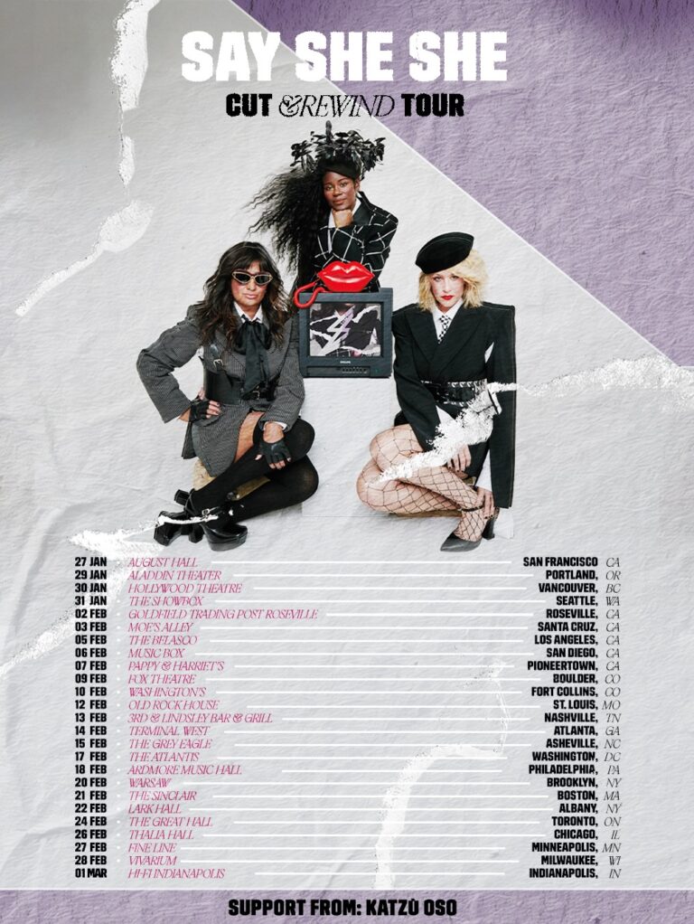 Say She She 2026 Tour Dates: ‘Cut & Rewind Tour’
